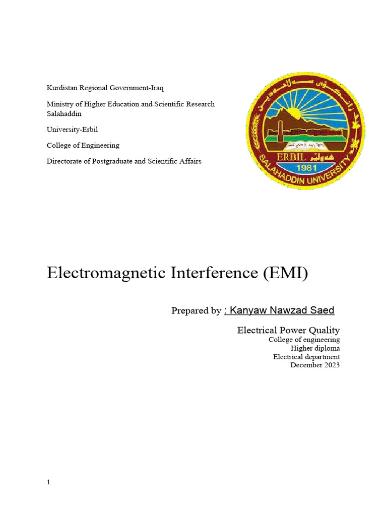 EMI Electromagnetic Interference | PDF | Electromagnetic Interference ...