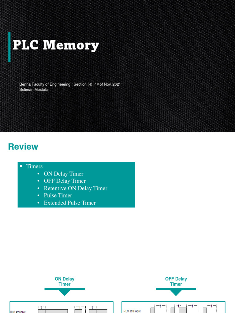 #4 PLC Memory (4 Nov.) | Download Free PDF | Traffic Light ...