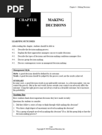 Introduction To Management Chapter Four | PDF | Decision Making | Risk