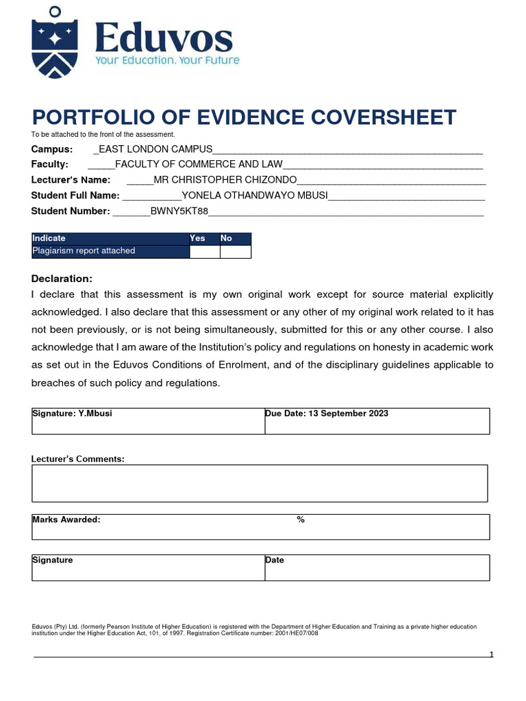 Cobmb2-33-Portfolio of Evidence | PDF | Leadership | Netflix