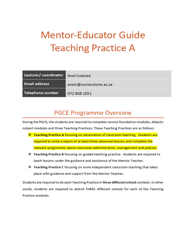 ADDENDUM 4 FP TP A Mentor Guide 2024 | PDF | Mentorship | Learning