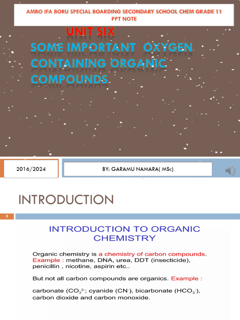 Grade 11 Organic Chemistry Notes | PDF | Functional Group | Ketone