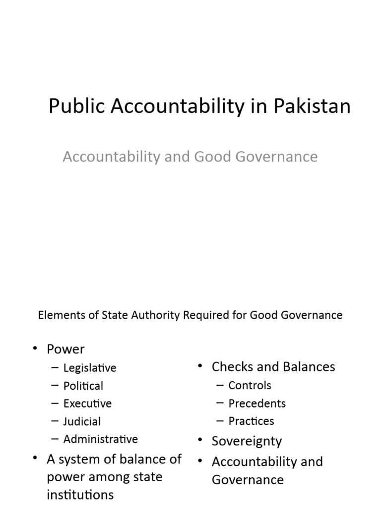 Defining Public Accountability in Pakistan | PDF | Marbury V. Madison ...