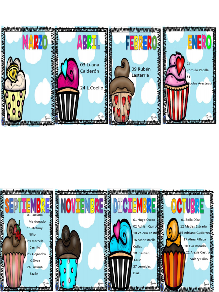 Doc15 Cumples Meses | PDF