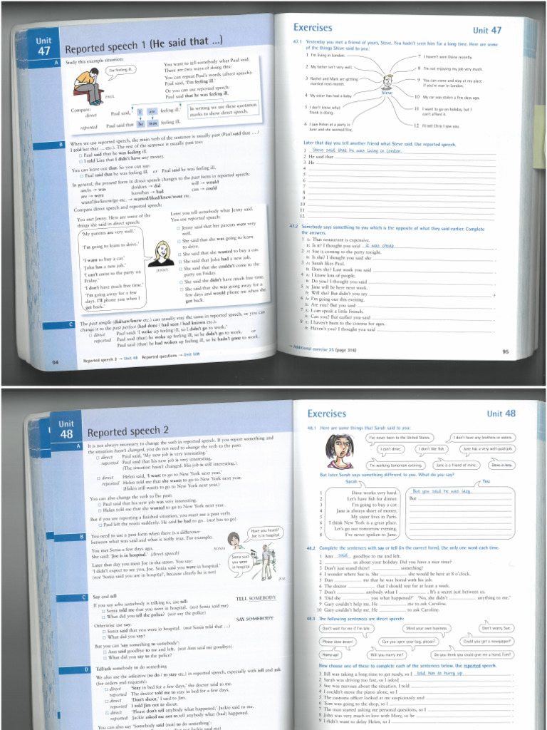 Reported Speech 1 - M | PDF
