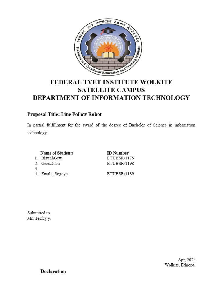 Orginal Proposal | PDF | Robot | Robotics
