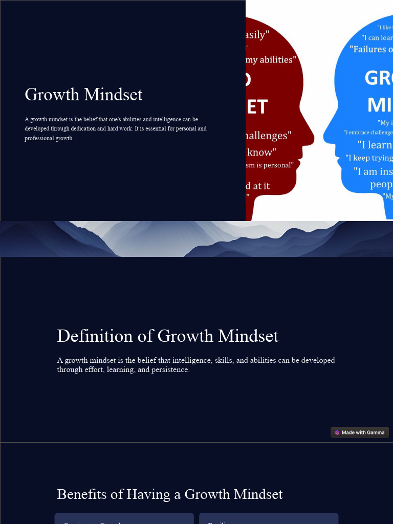 Growth Mindset | PDF | Mindset | Motivational