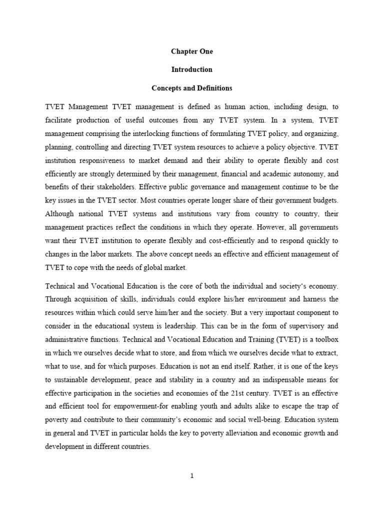 TVET Management | PDF | Vocational Education | Goal