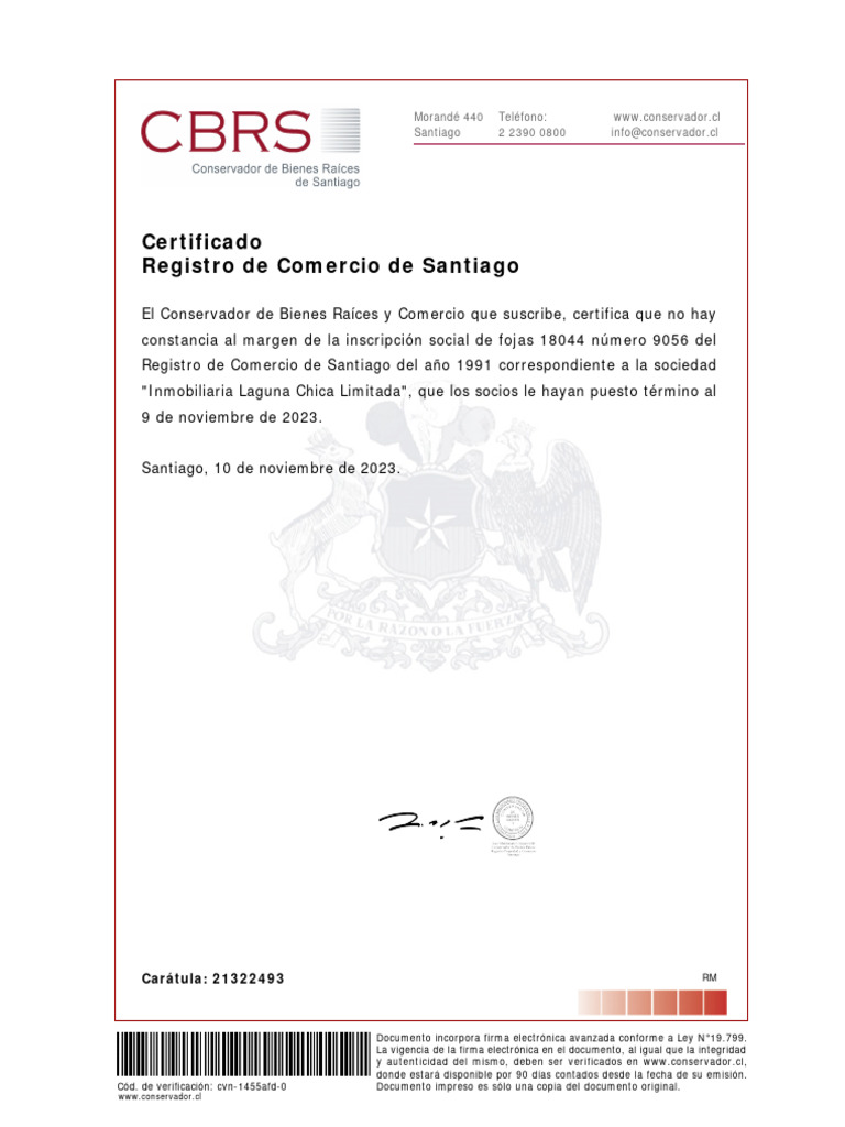 Certifcado Resgistro de Comercio | PDF Certifcado Resgistro de Comercio | PDF