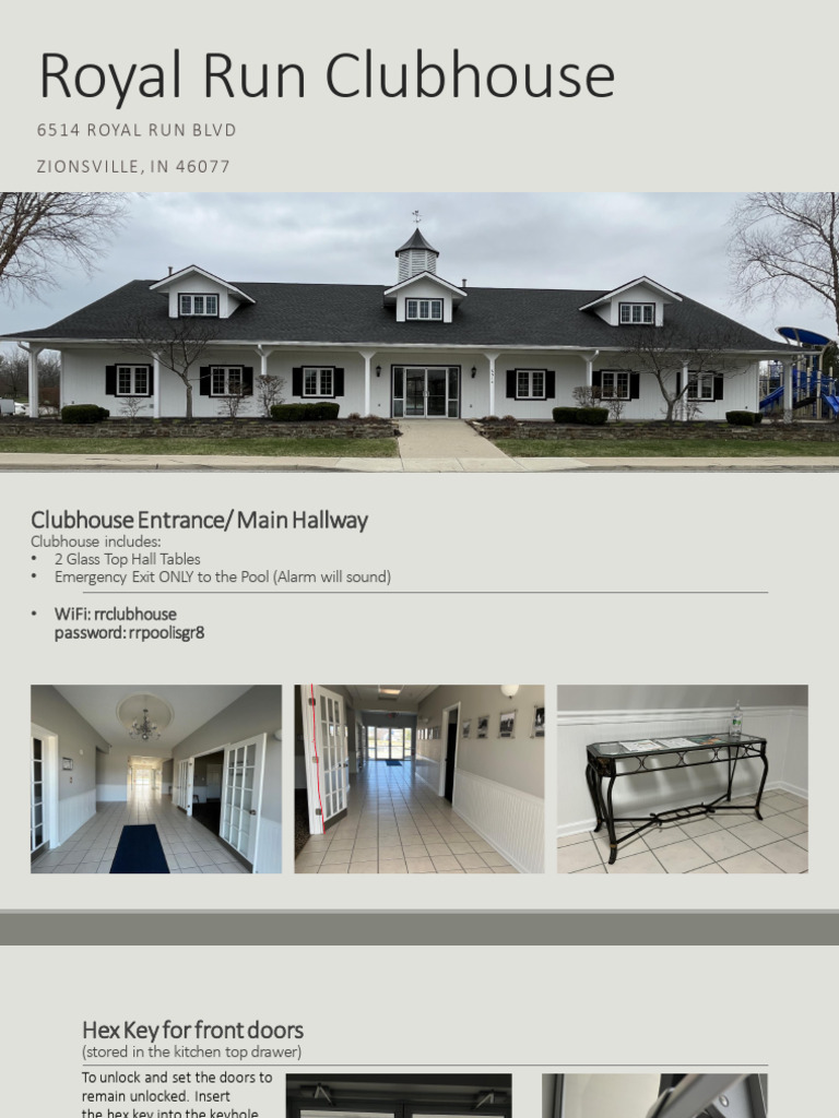 Clubhouse Rental Binder Info 1 | PDF | Kitchen | Dishwasher