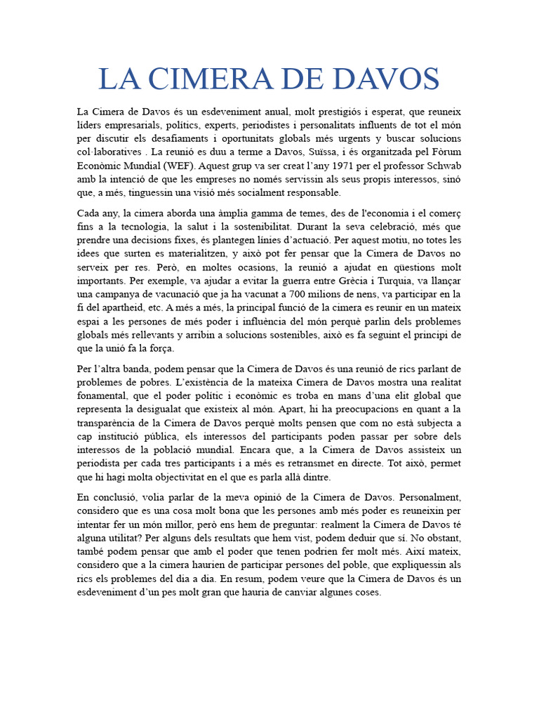 La Cimera de Davos | PDF