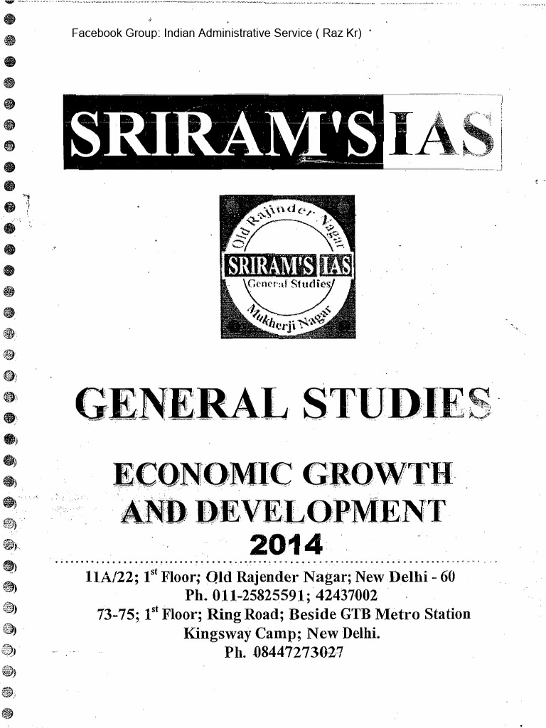 Sriram IAS Indian Economy | Download Free PDF | Governance | Government Related Organizations
