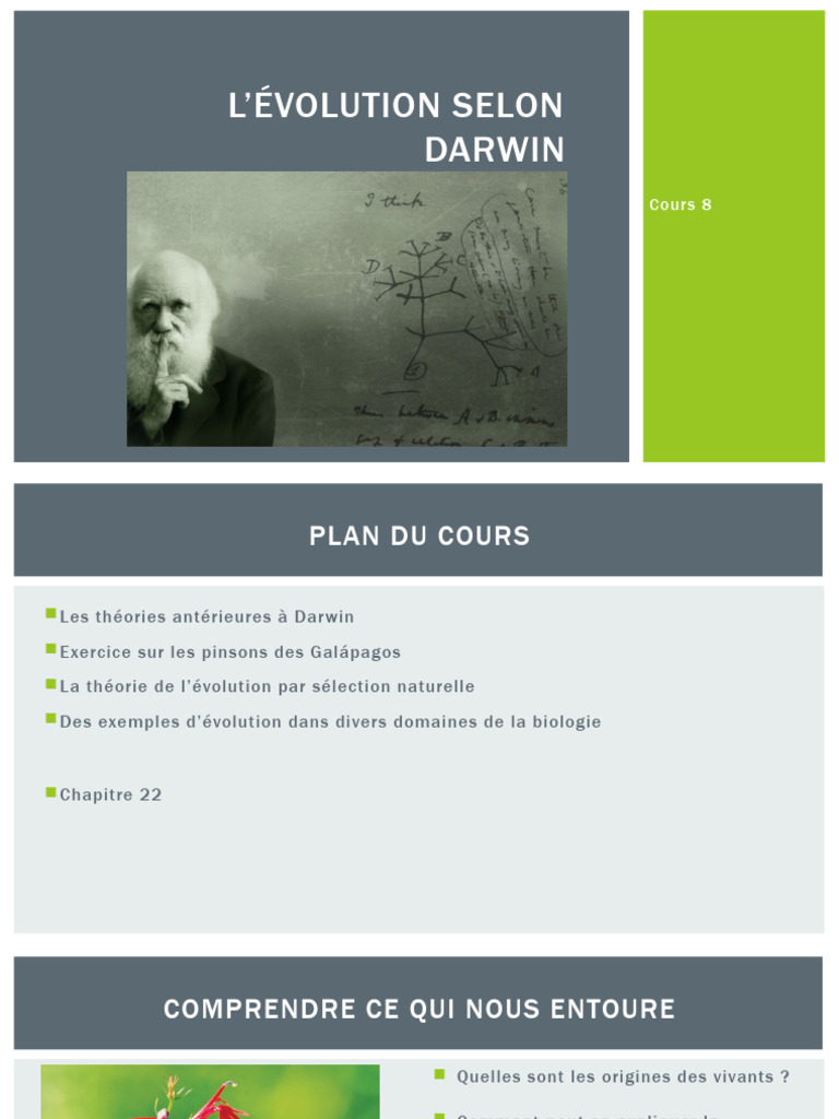 Levolution Selon Darwin | PDF | Évolution | Sélection naturelle