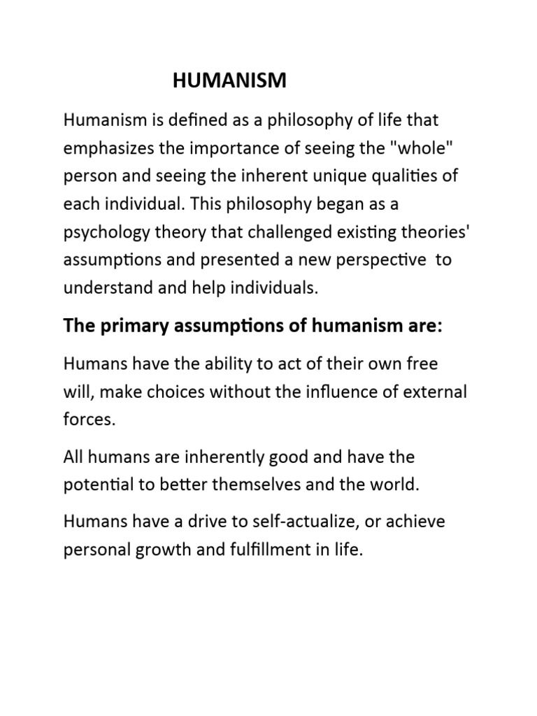 Humanism | PDF | Learning | Humanistic Psychology