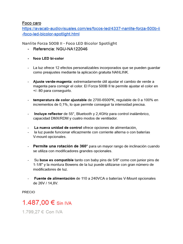 Focos LED Bicolor y Luz Diurna | PDF | Diodo emisor de luz | Electrónica