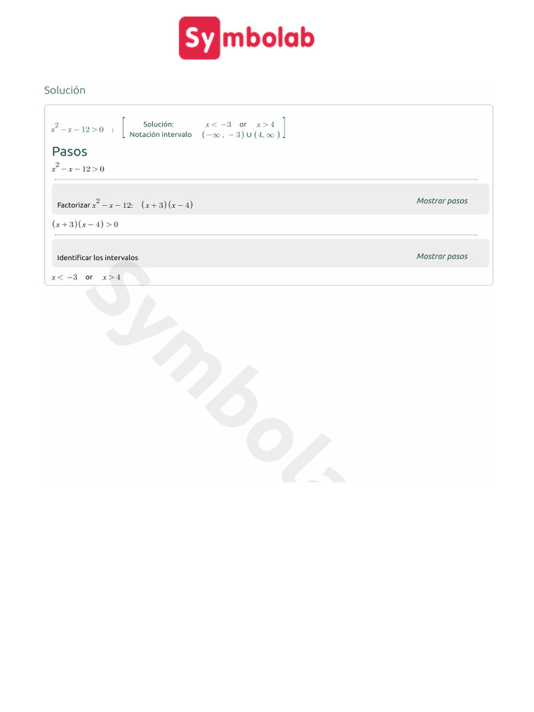 Symbolab - Solutions | PDF