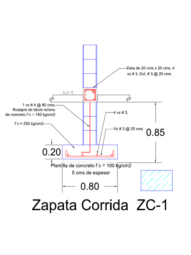 Zapata Corrida ZC-1 | PDF