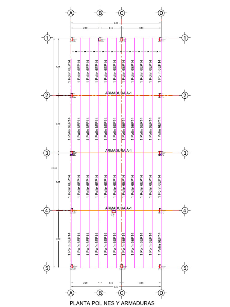 Planta Polines y Armaduras | PDF