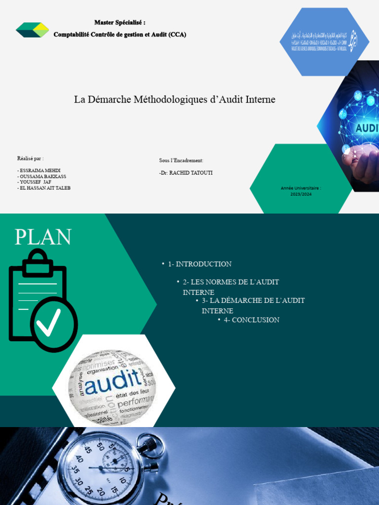EX-la Demarche Methodologique A.I | PDF | Audit | Contrôle interne