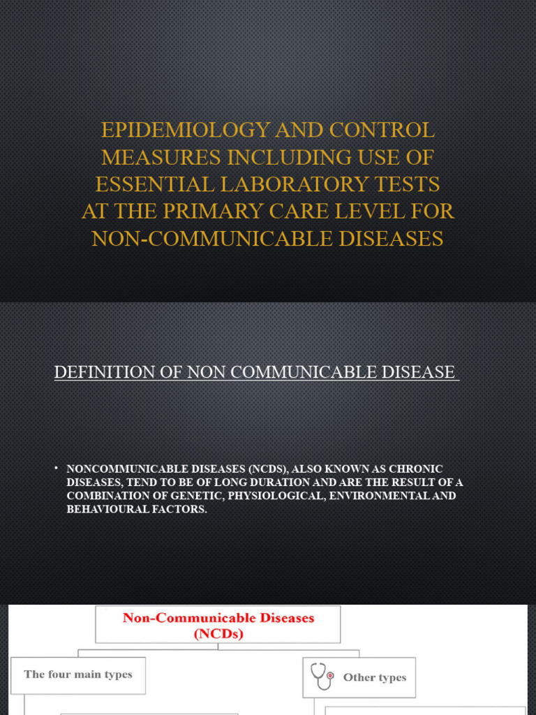 Epidemiology and Control Measures Including Use of Essential Laboratory ...