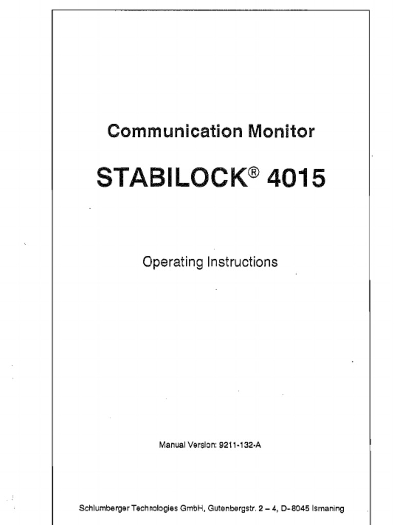 Stabilock_4015_operators_manual | PDF