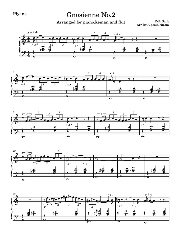 Gnosienne No.2 Piyano | PDF