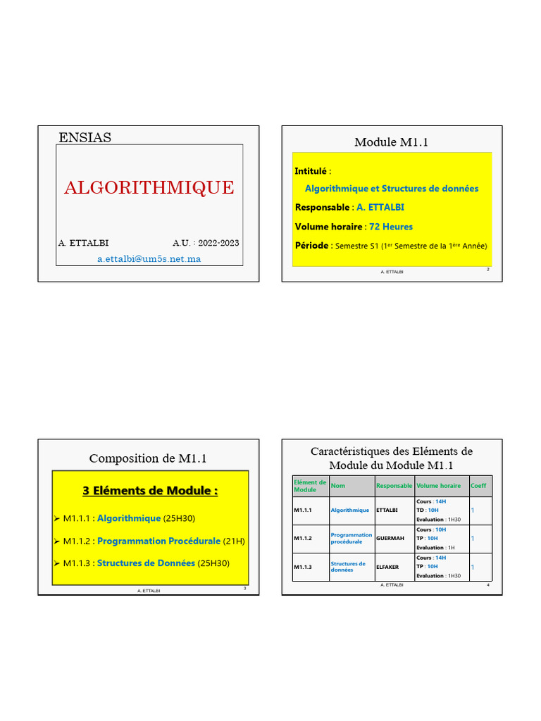 Cours-Algo-Septembre-2022 - Partie 1 | PDF | Langage de programmation | Programme informatique