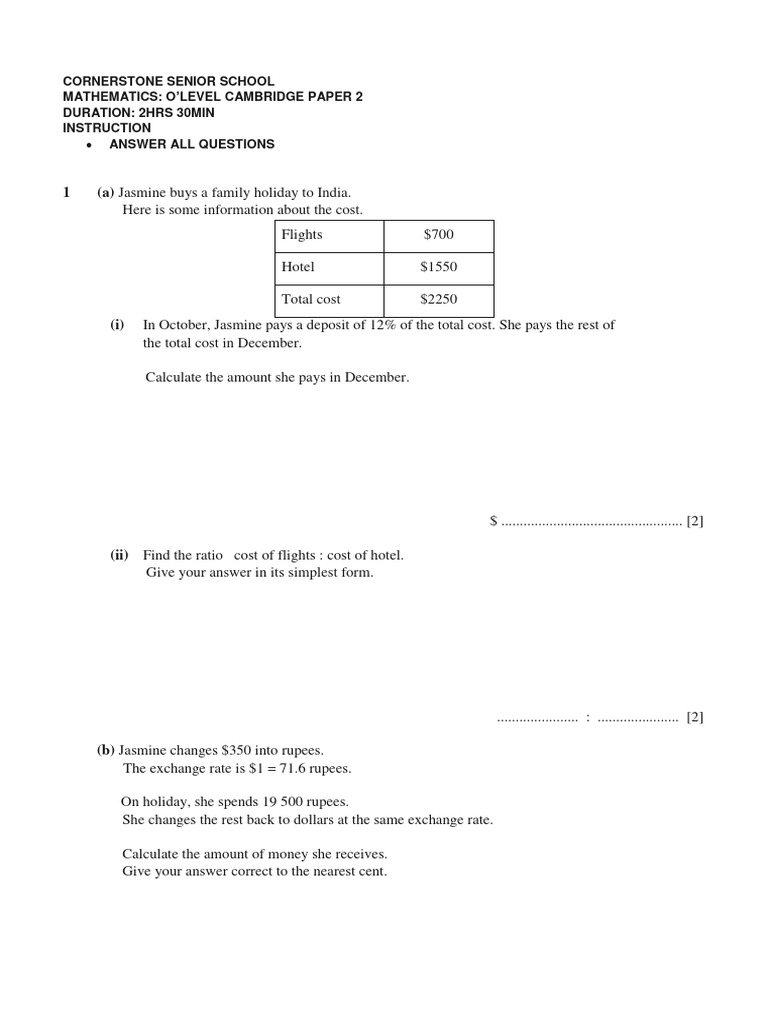 F4 Maths P2 | PDF | Money | Economies