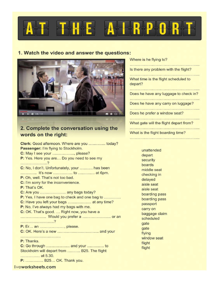 Check in worksheet | PDF