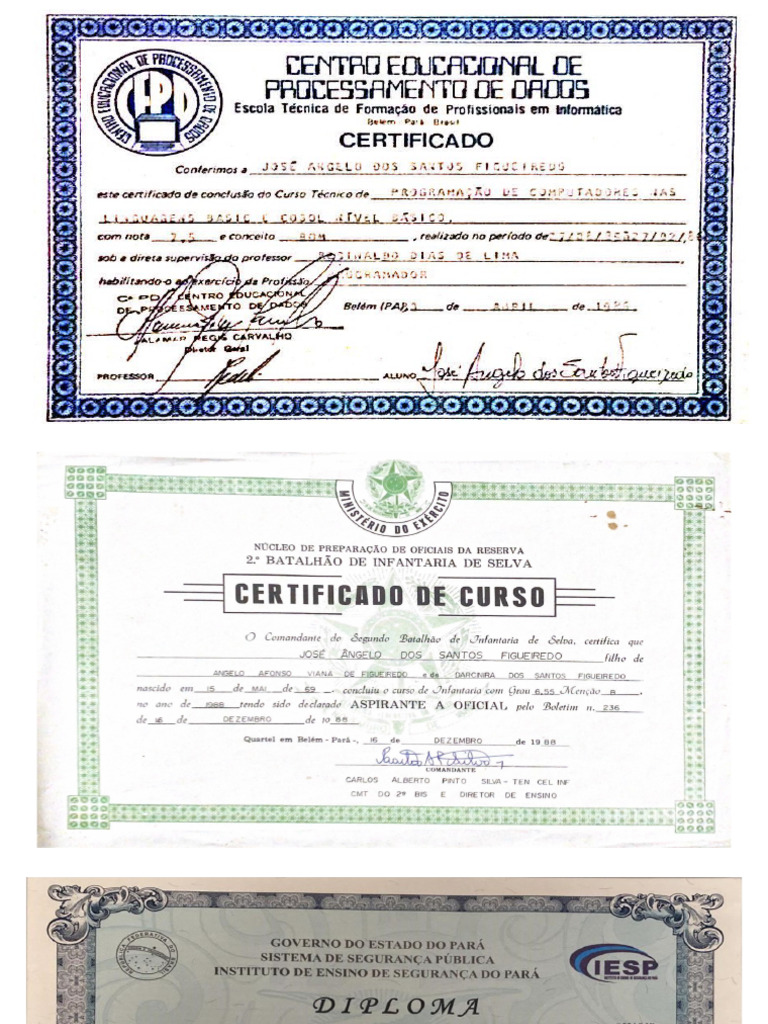 Certificados e Diplomas | PDF