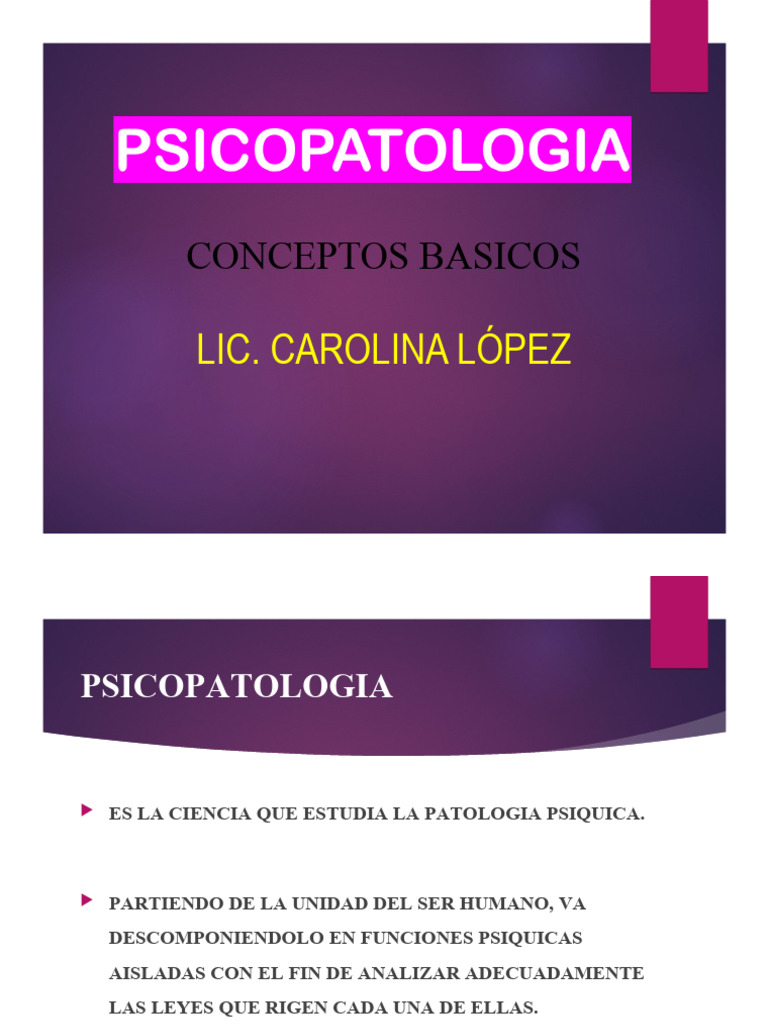 Bloque Temático I - Conceptos Básicos | Descargar gratis PDF | Psique (psicología) | Psicopatología