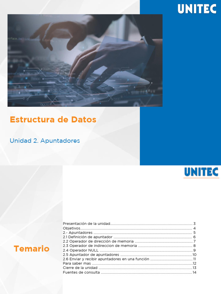 Estructura de Datos Unidad 2 | PDF | Puntero (Programación de computadora) | Variable (informática)