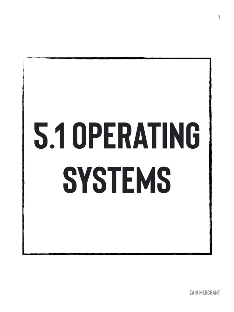 5.1 Operating Systems | PDF | Graphical User Interfaces | Hard Disk Drive