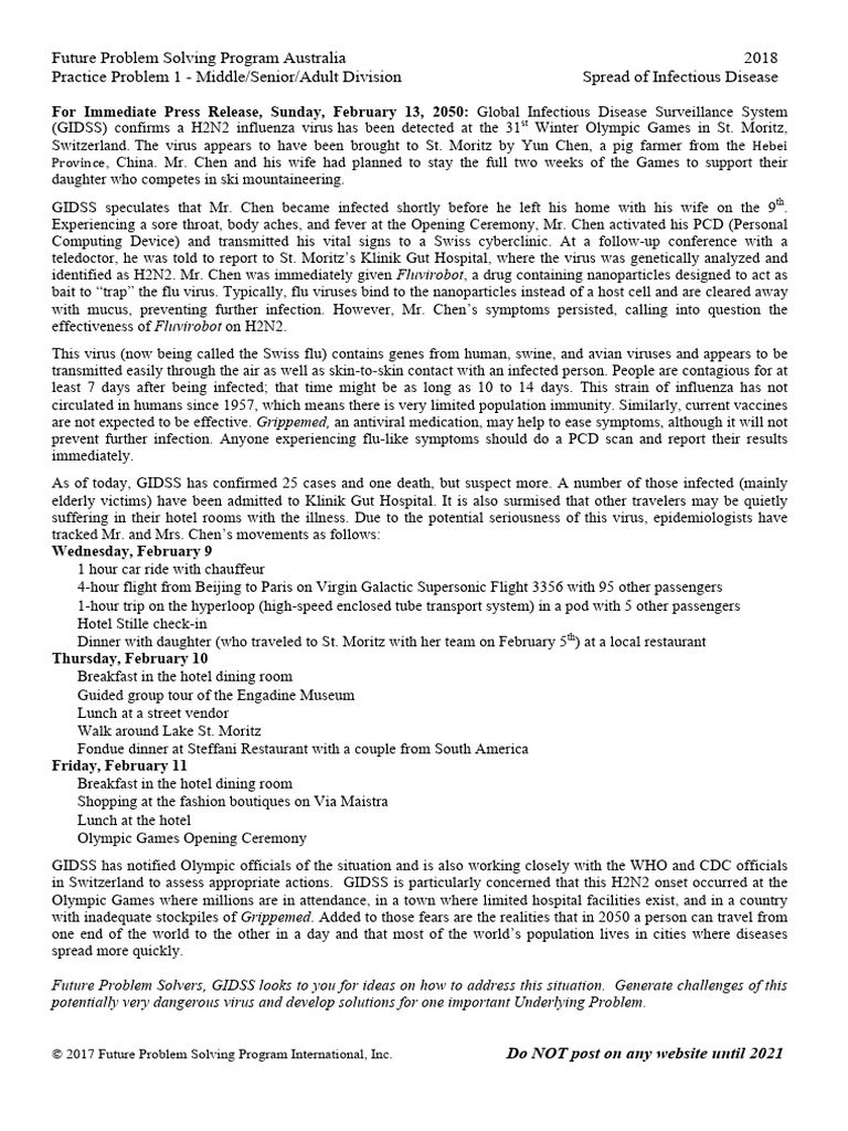 MODEL BOOKLET Steps 1 - 3 | PDF | Influenza | Infection