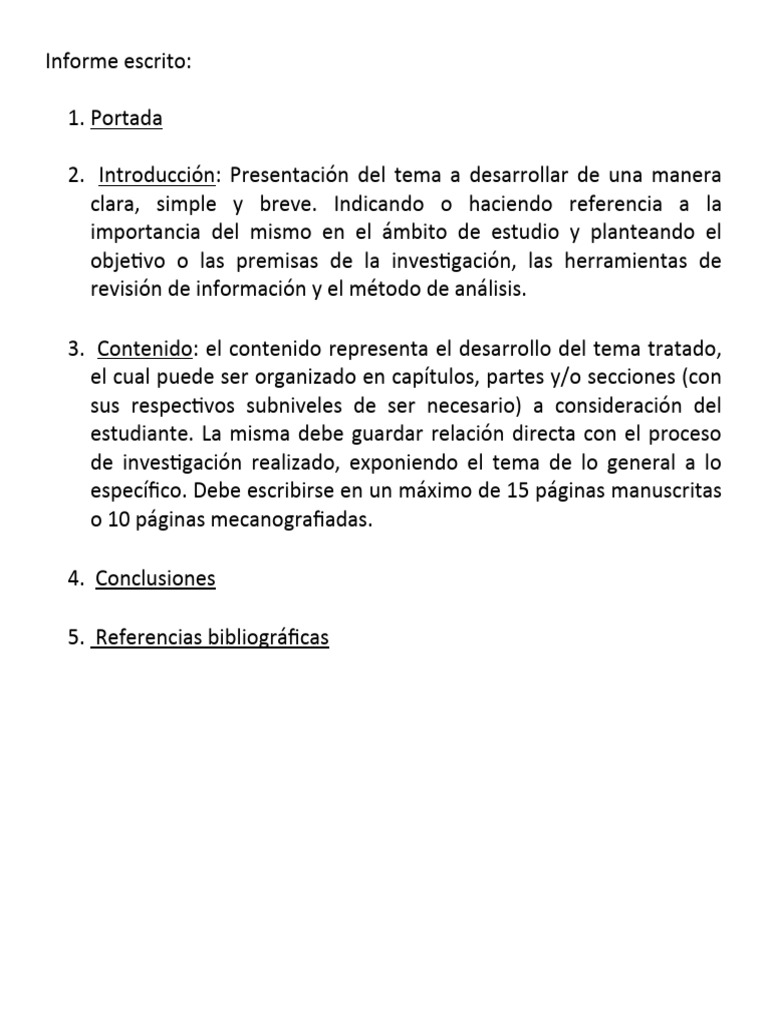 Partes de Un Informe Escrito | PDF