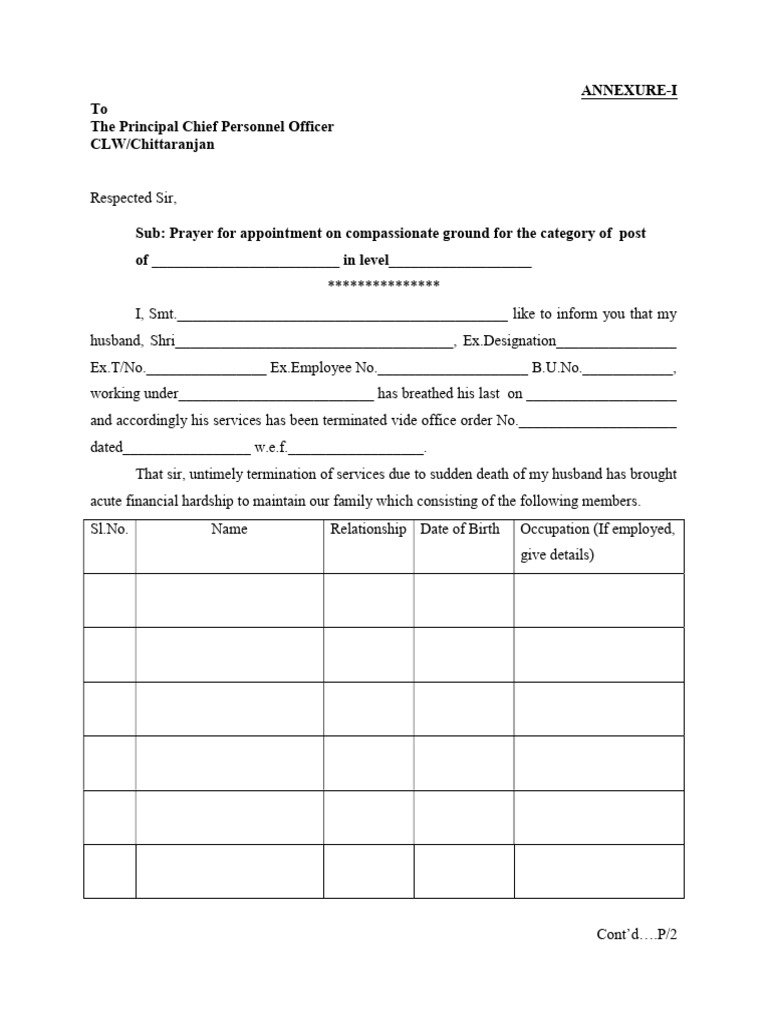 Compassionate Ground Application | PDF