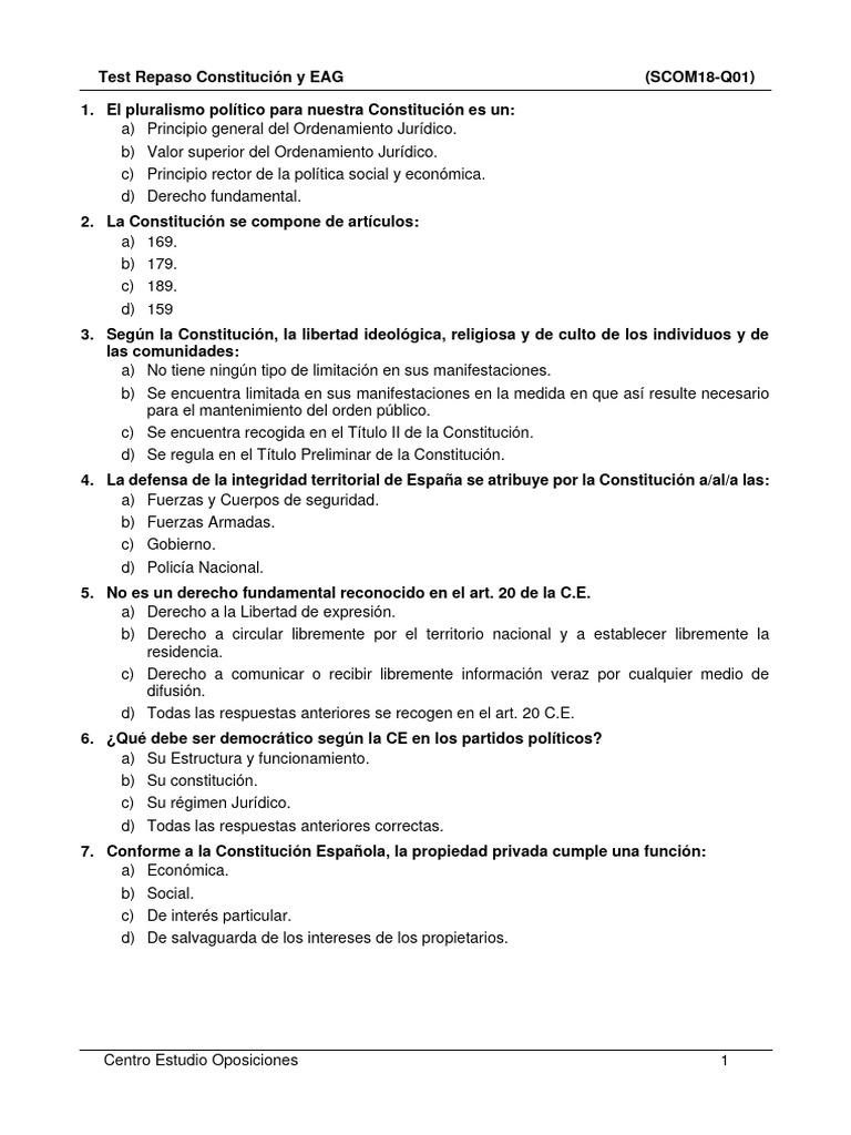 SCOM18-Q1 Repaso CE y EAG | PDF | Judicaturas | Habeas corpus