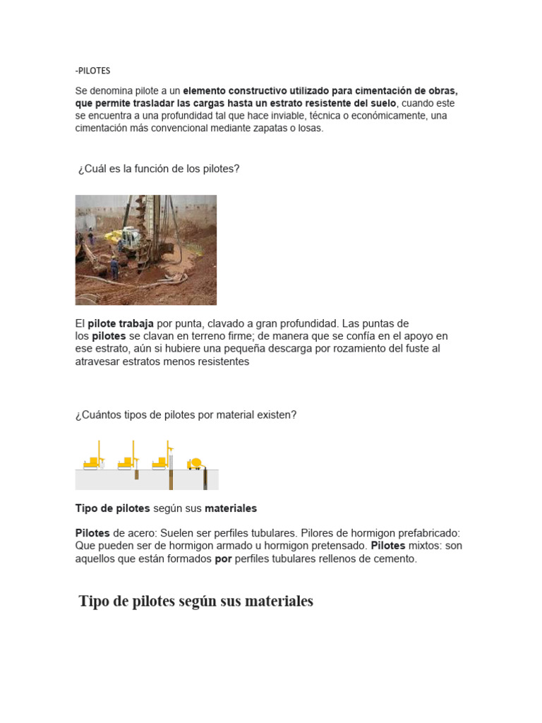 Guía Básica sobre Pilotes de Cimentación | PDF | Fundación profunda ...