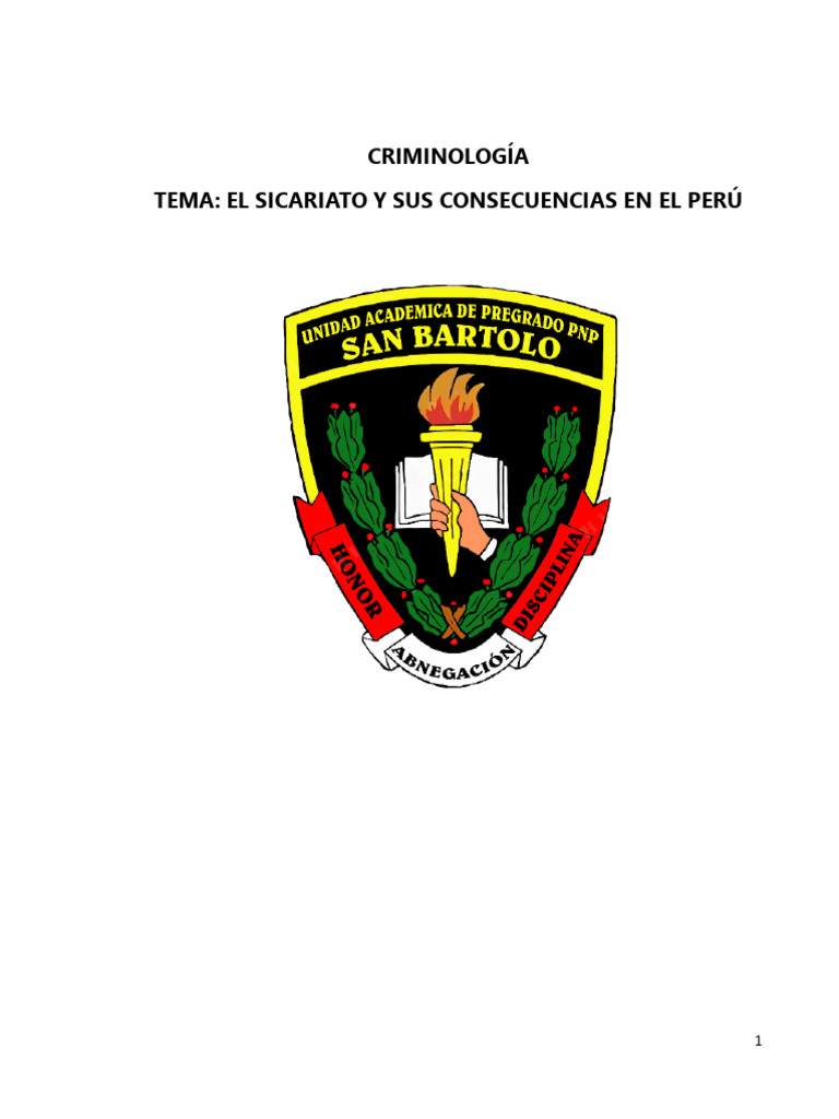 Sicariato en Perú: Estructura y Consecuencias | PDF | Crímenes | Crimen ...