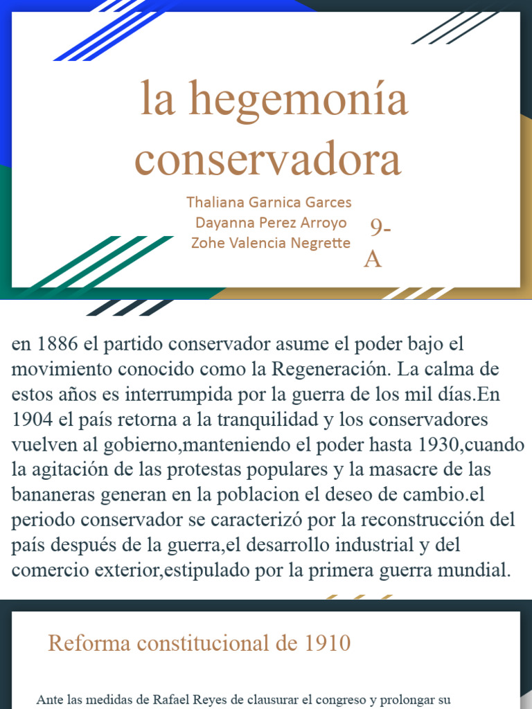 La Hegemonía Conservadora | PDF | Gobierno