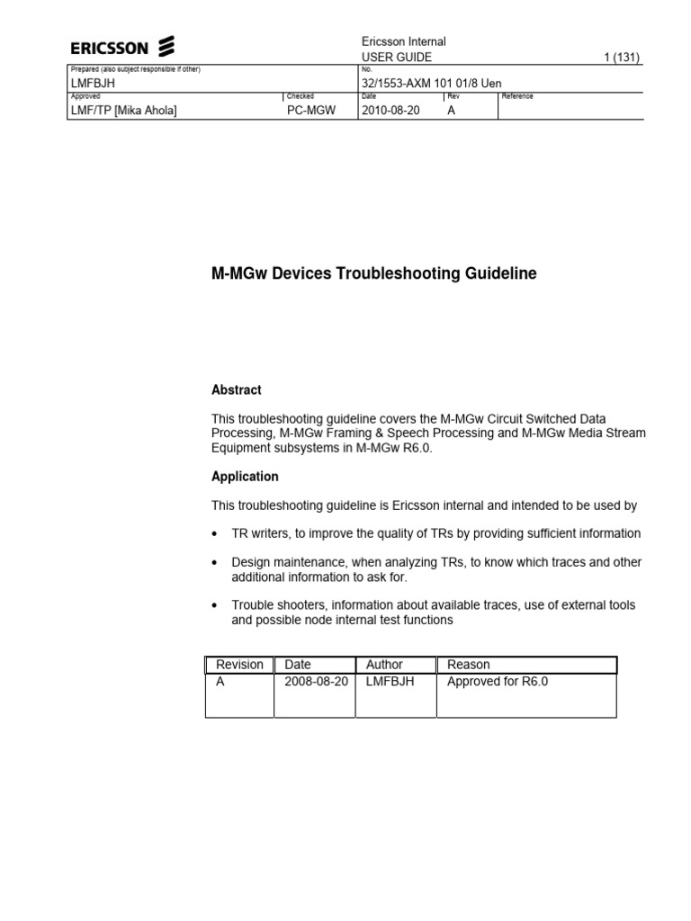 MGW Device Trouble Shoot | PDF | Asynchronous Transfer Mode | Modem
