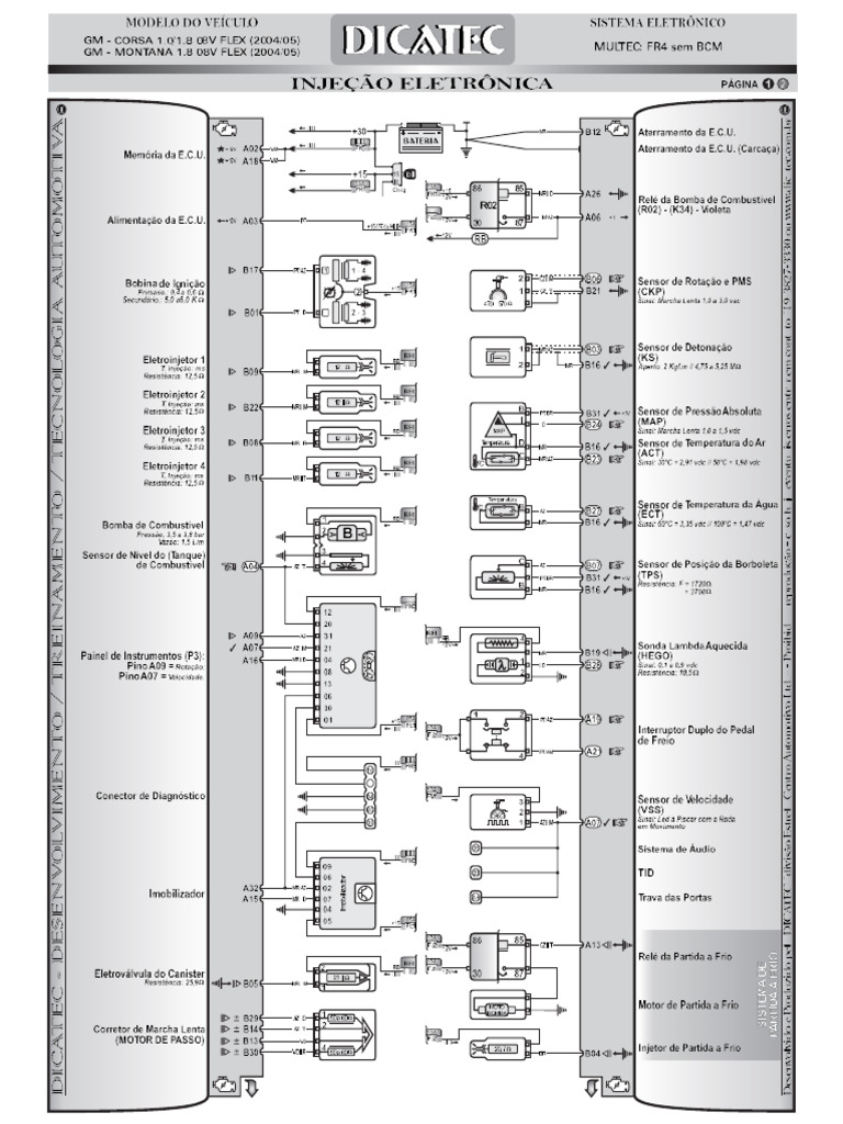 Corsa Sedan Classic C 1.0 Flex 04 05 Multec FR4 Sem BCM | PDF