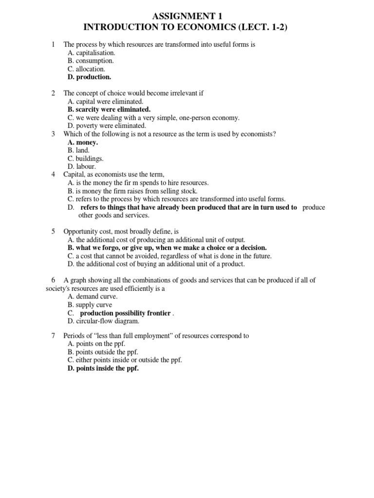 Economics Quiz for Students | PDF | Price Elasticity Of Demand | Oligopoly