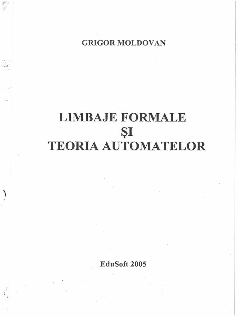 !limbaje Formale Şi Teoria Automatelor ZI | PDF
