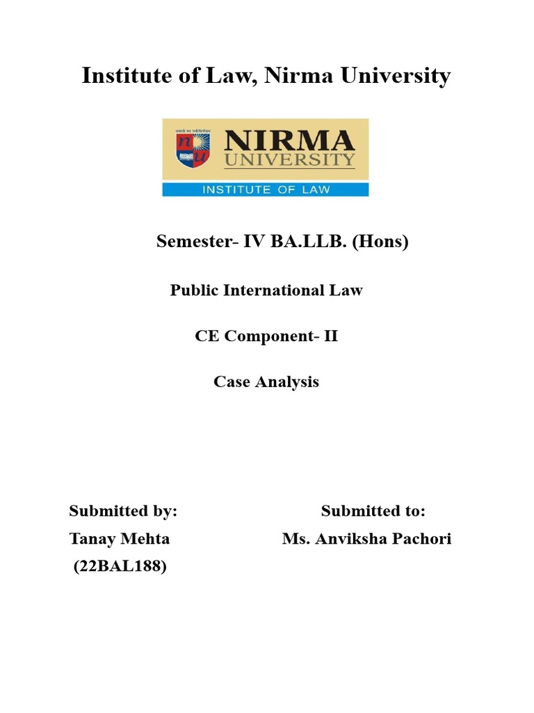 22BAL188 - S S Lotus Case | PDF | International Law | Jurisdiction