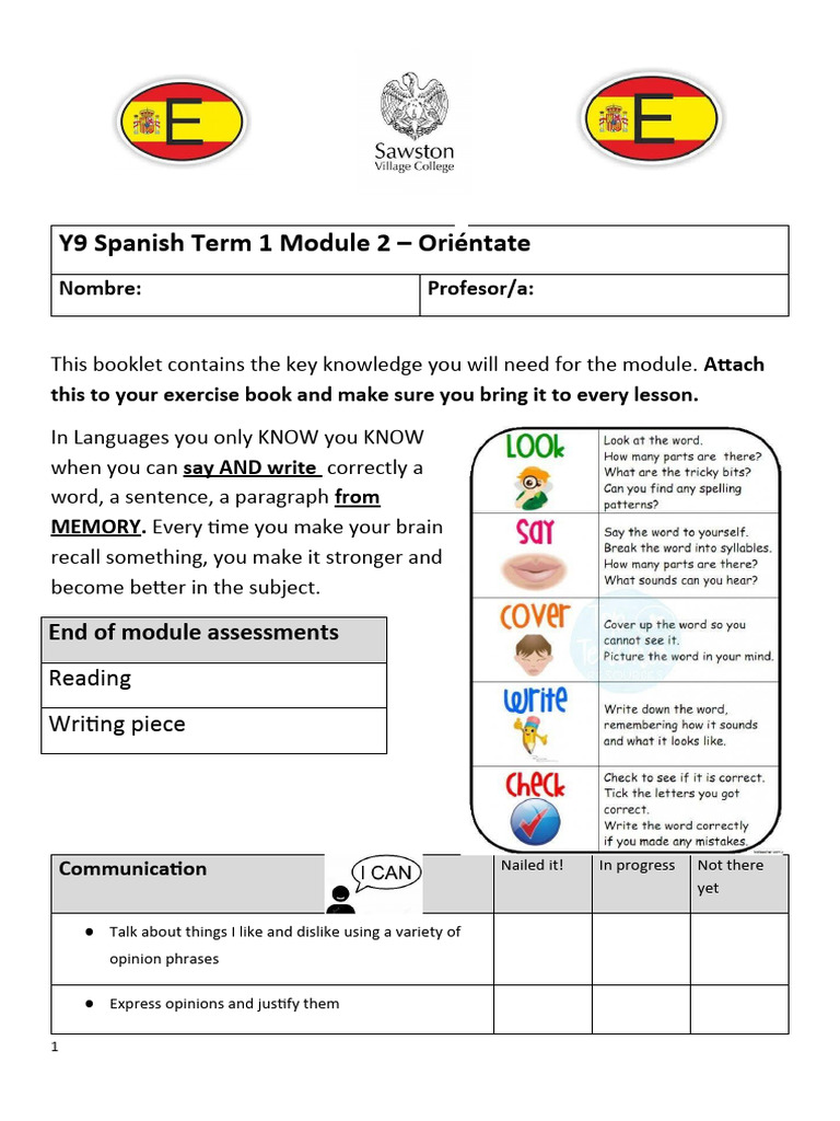 Gang Gang Notes For Spanish | PDF