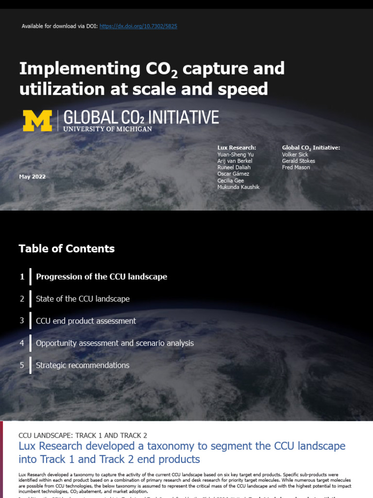 Implementing CO2 Capture and Utilization at Scale and Speed (2022) | PDF | Startup Company ...