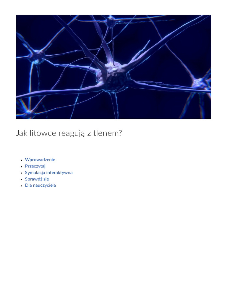 Jak Litowce Reaguja Z Tlenem | PDF
