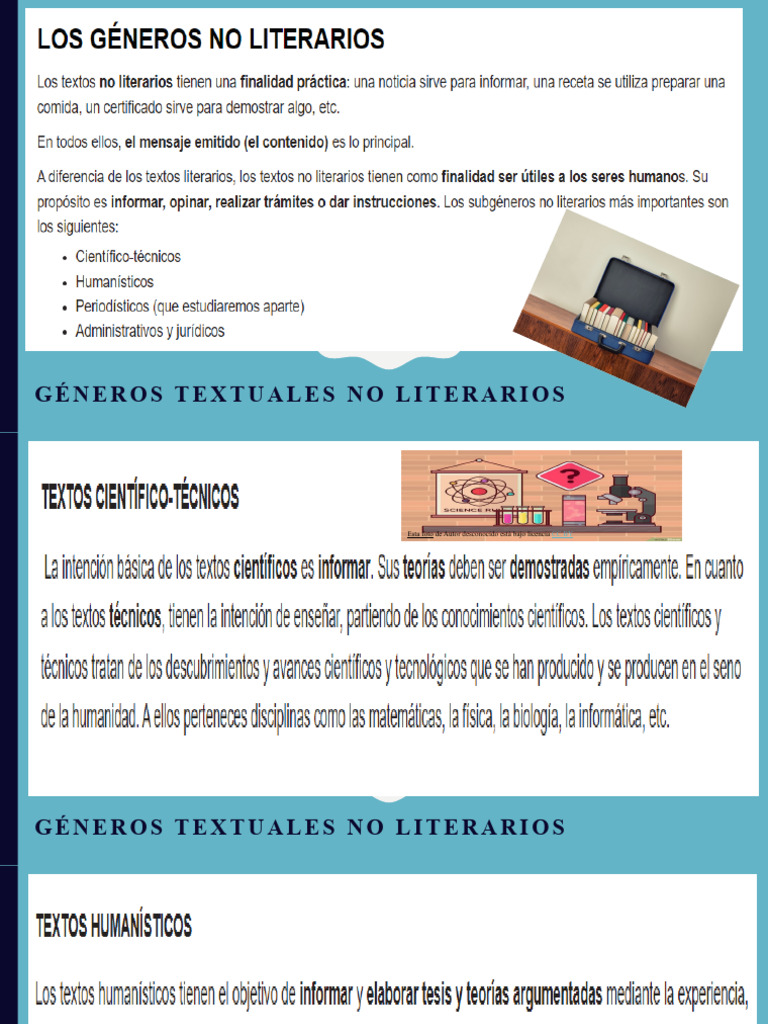 Los Géneros Textuales | PDF