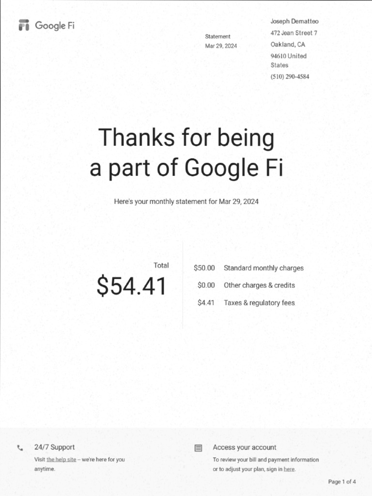 Google Fi-Bill-Scan | PDF